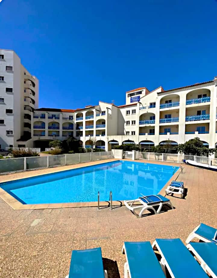 Barcarès: Piscine Plage & Lydia A Pieds 4pers. - Le Barcarès