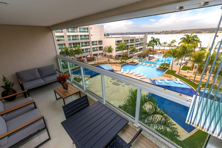 Apart Brisas Do Lago Com Vista Frontal Panorâmica! - Brazil