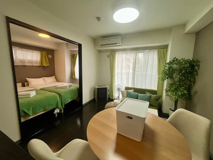 New! 1br/地下鉄徒歩4分/ローカルフード/コンビニ/札幌駅から2駅(乗車3分) - 301 - Sapporo