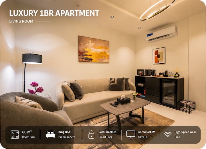 Luxury3 1br | Smart Entry Nxt Airport&mall Of Arab - Aéroport du Roi-Abdelaziz - Djeddah (JED)