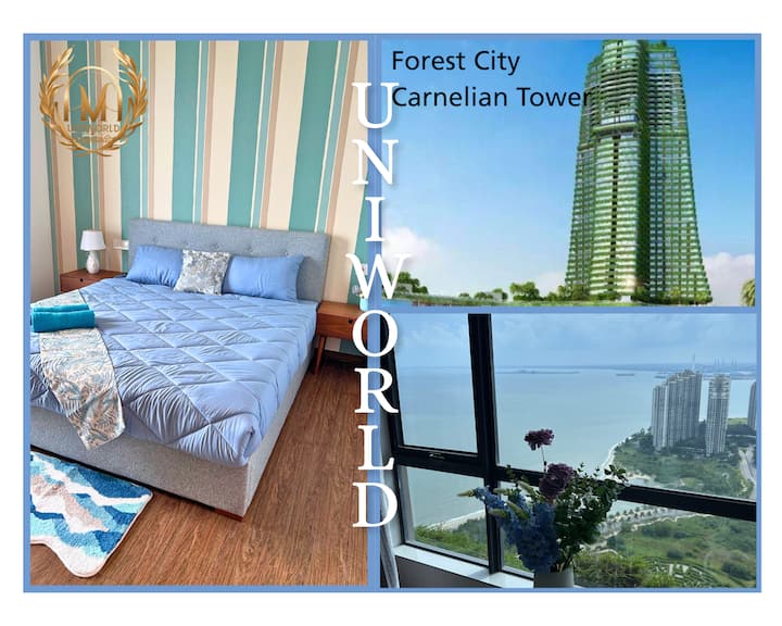 Brandnew Seaview Paradise Studio Forest City/golf - Kukup