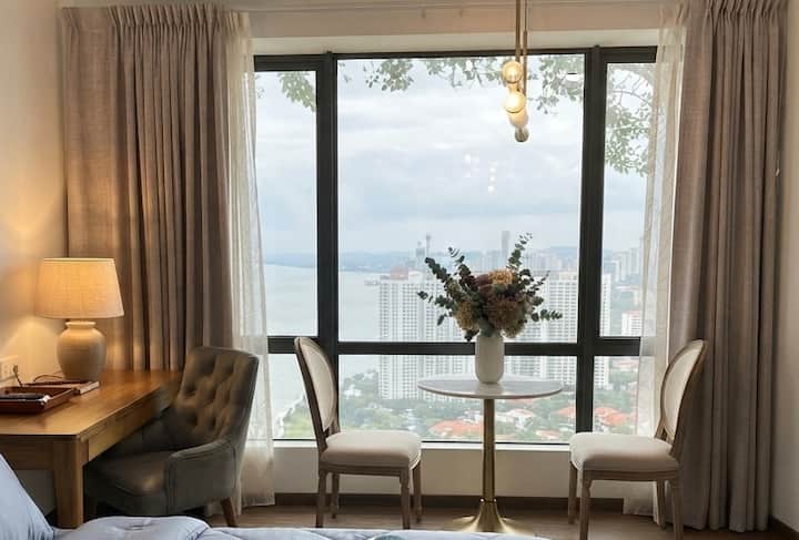 Brandnew Seaview Paradise Studio Forest City/golf - Kukup