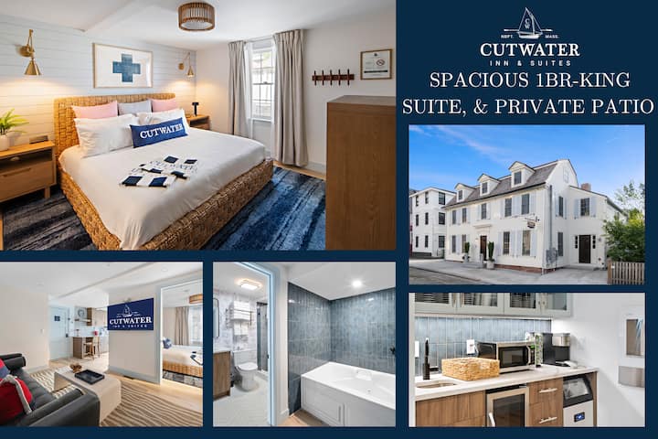 *New Spacious 1-br King Suite|soaking Tub + Patio - Newburyport, MA