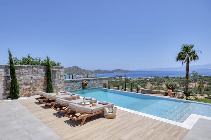 High View & Sun-soaked Hillside Retreats Complex - Elounda