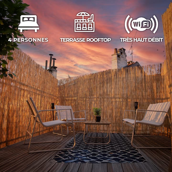 Skyline • Centre-ville Gare • Terrasse • Netflix - Reims