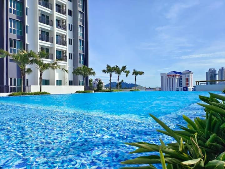 Metropol 3bedroom With Infinity Pool View 20% Off - Perai