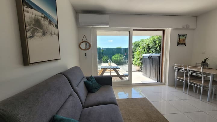 Studio Stylée 25m2  Rdc  Jardin Parking Piscine - Canet-en-Roussillon