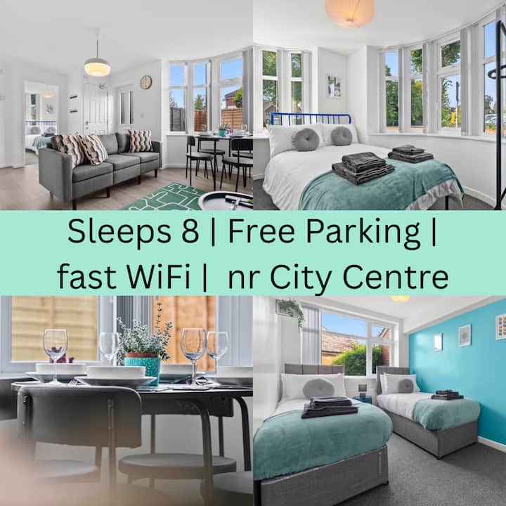 Modern 4br | Sleeps 8 | 3 Bath | Free Parking - Coventry