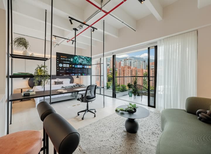 [C] Poblado Walkable|11th Fl View|ac|pool|balcony - Medellín