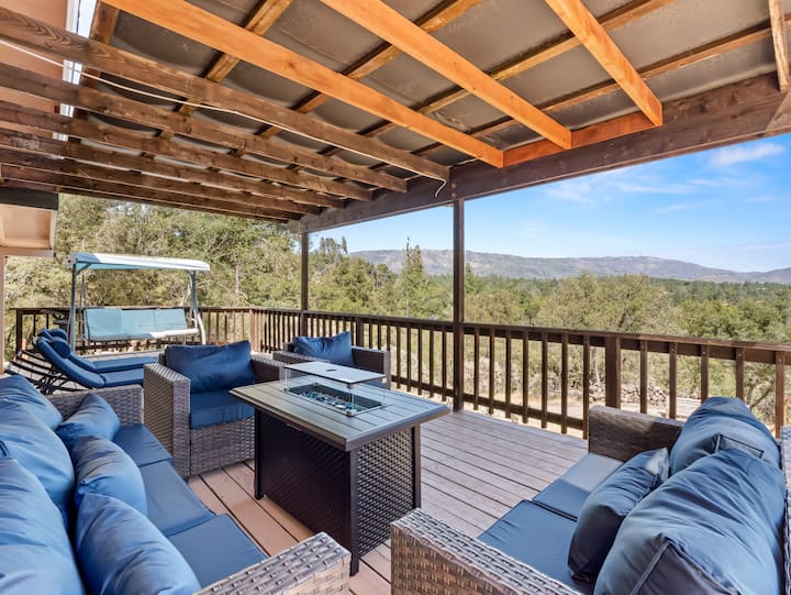 9 Acre Mountain Escape| Game Room | Fire Pit | Bbq - North Fork, CA