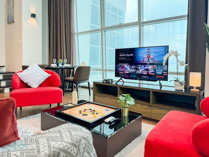 Seaview Warm Cozy Family Suite With Netflix - Penang