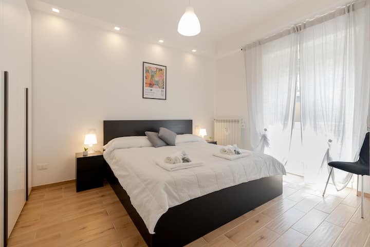 [100mt Metroa] 2 Camere Wi-fi Balconi E A/c - Rome