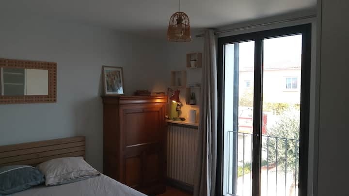 Chambre Rich' Climatisée Dans Villa Avec Piscine. - Perpignan