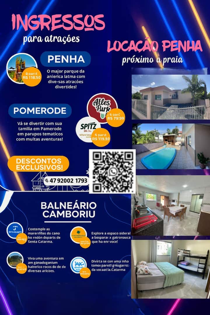 Locação Com Piscina E Ingresso - Penha