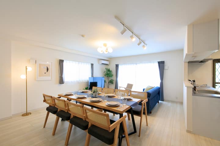 Tenjin Sta 15 Min By Car/9ppl/3bdr/88㎡/3f/new Open - Fukuoka