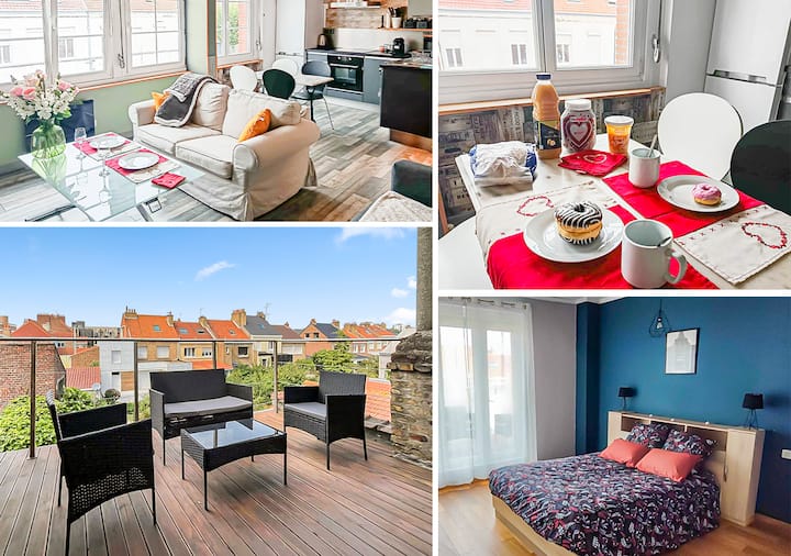 Terrasse In Dunkerque 4 Personnes Idéalement Situé - Dunkerque