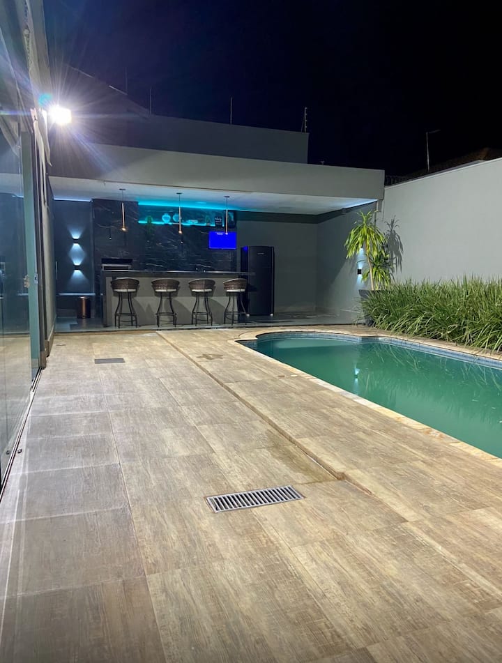 Casa Com áRea Gourmet Piscina - 8 Pessoas Barretos - Barretos