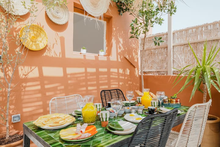 Maison De Charme à Guéliz Avec Piscine Sur Le Toit - Marrakech