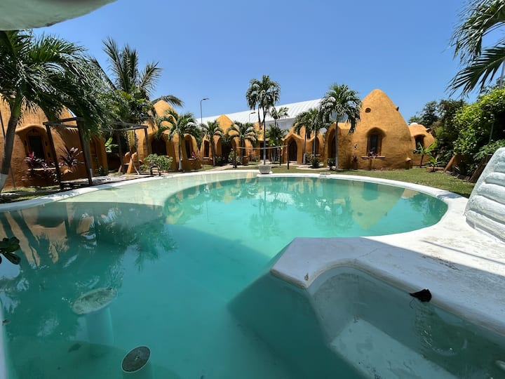 Cómoda Casita Domo Con Baño Priv - Acapulco