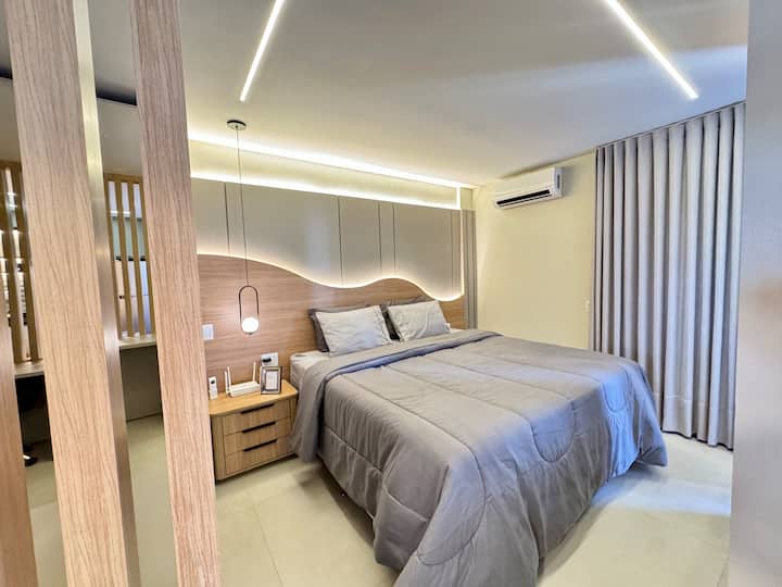 Flat Luxuoso Com Cama King No Setor Bueno - Goiânia