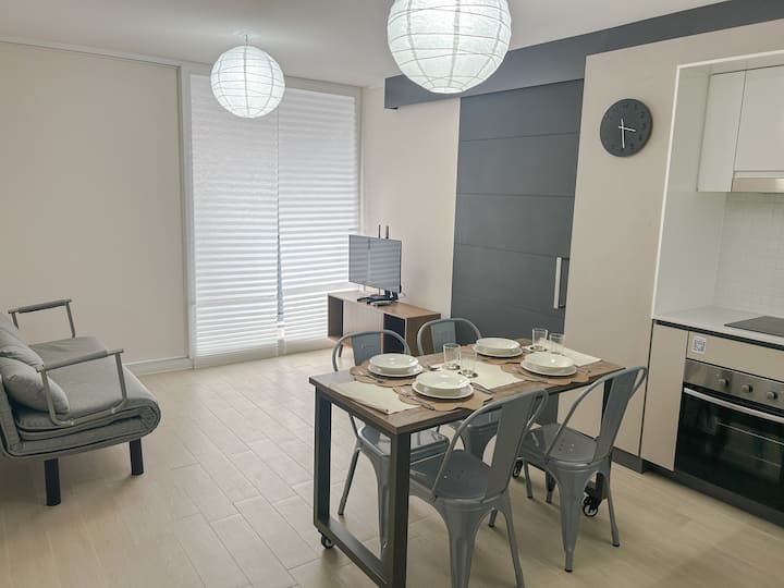 Moderno Departamento En Santiago/ Parque Almagro - Macul