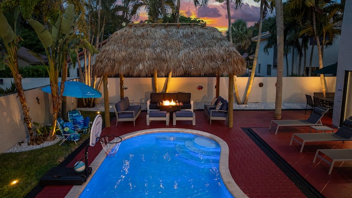 Tiki Retreat - Heated Salt Pool&two King Bed Luxe - Boca Raton, FL