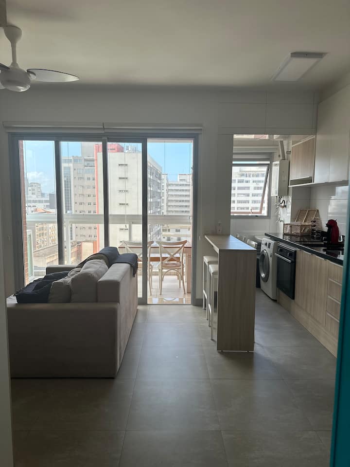 Apartamento Na Quadra Da Praia - Santos
