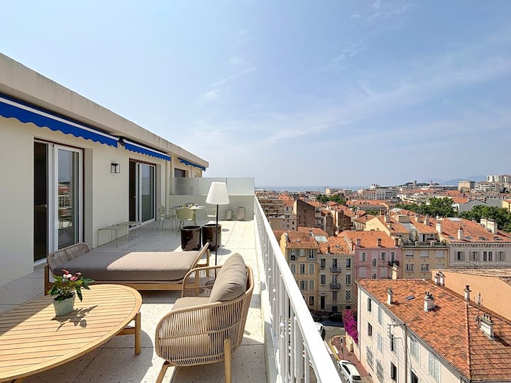 Penthouse – 70m² Terrasses – Garage – 9 Min Palais - Cannes