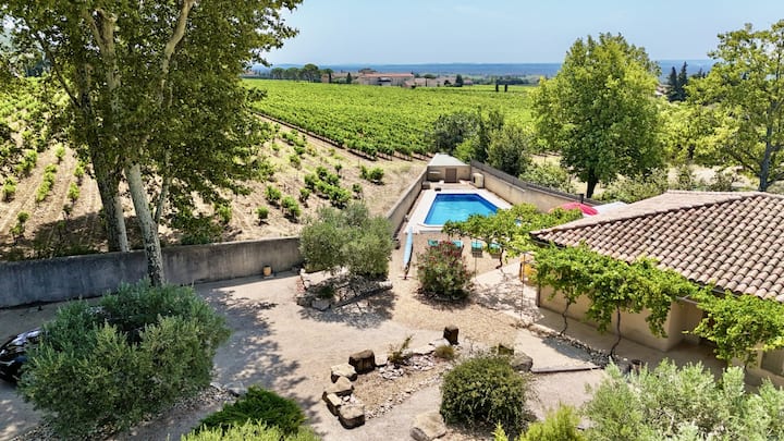 Maison Provençale Au Cœur Des Vignes Avec Piscine - Vacqueyras