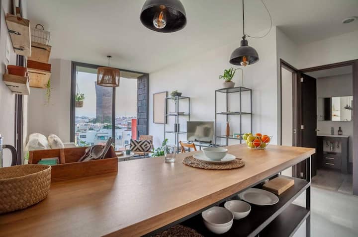 Charming Bright Flat Mexico City - Mexico