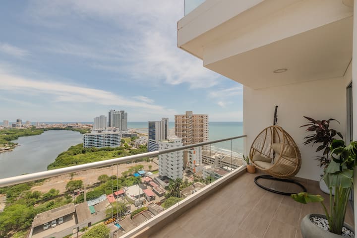 3 Bedroom 3 Bathroom Apartment With Ocean Views - Cartagena