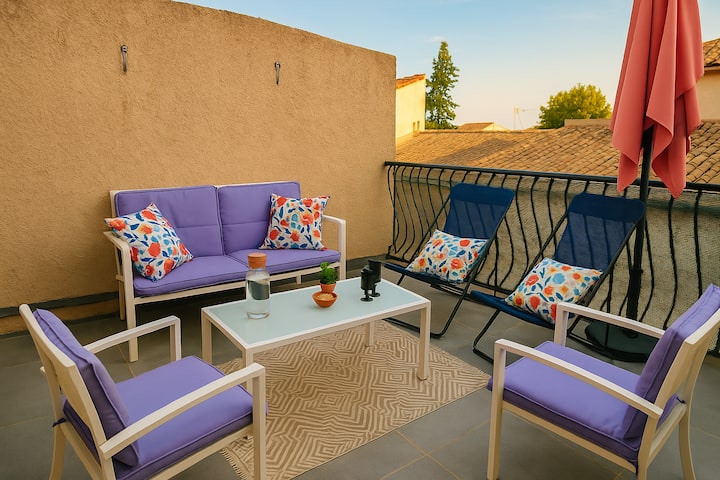 Maison De Village Terrasse Clim - 2 Chambres - Vias