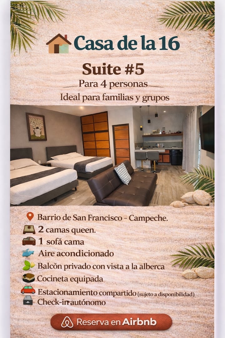 Casa De La 16: - Suite #5 - Campeche, México