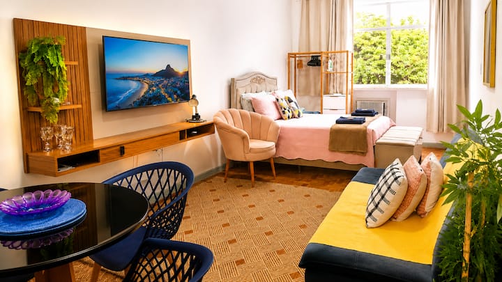 Studio Aconchegante | Home Office Em Copacabana - イパネマ