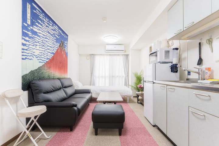 Osakamaxinn 201 | Near Namba | 49㎡ | Sleeps 6 - Japan