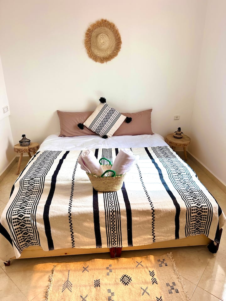 Raphia Room, Double / Twin Bed, 5m Walk To Beach - Marokko