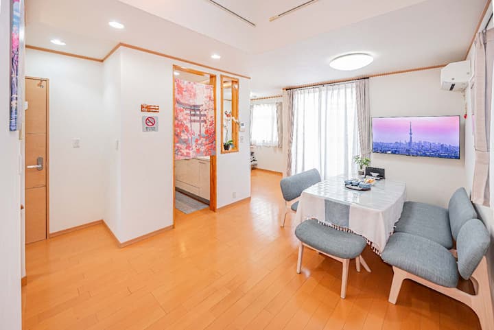 Skytreehouse/独栋一户建住宅/步行3分至京成曳舟/2分到晴空塔，5分浅草、
适合家庭团体 - 草加市
