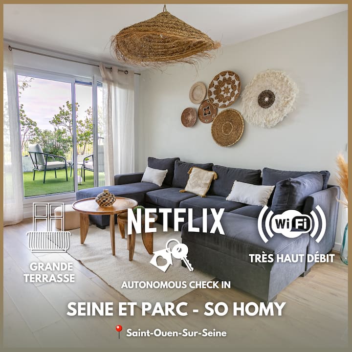 Vue Seine Et Parc - 3br - 6pax - Saint-Ouen