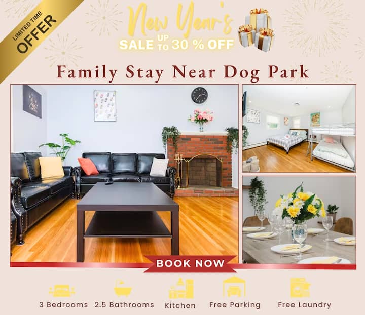 17-3br Randolph |Family Holiday Home Near Dog Park - Brockton, MA