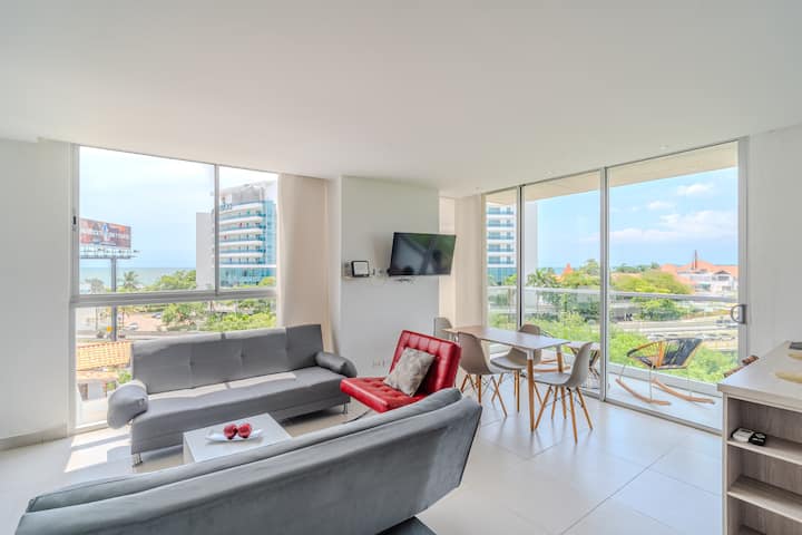 Apartamento Cerca A Playa Azul Con Vista Al Mar - Cartagena, Kolumbien