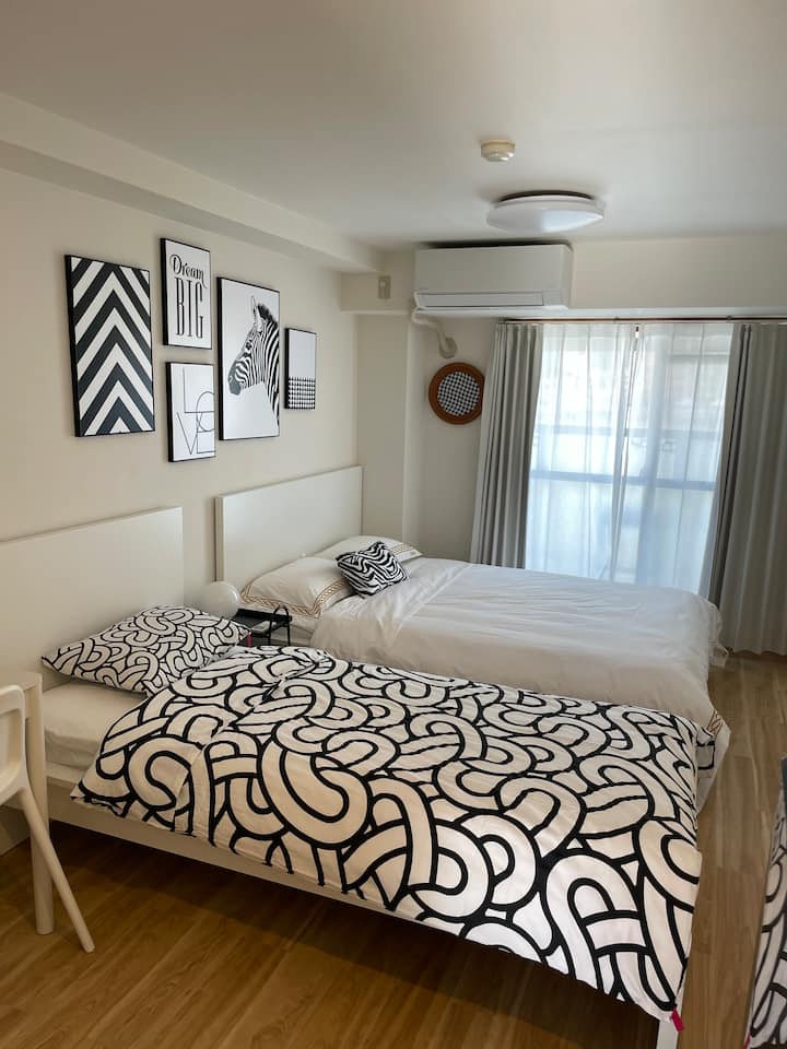 思葭民宿-365 Apartment 斑马62 天下茶屋岸里三地铁线200内电梯公寓 - Japan