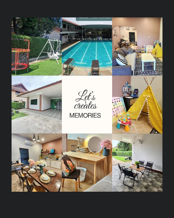 Single Floor Kid-friendly City Home Walk To Market - San Sai District