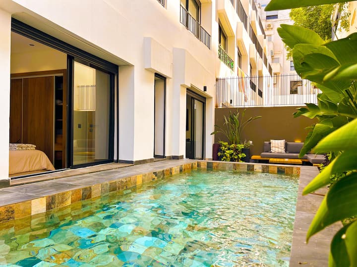 Studio Moderne Avec Piscine Privée & Terrasse - Casablanca