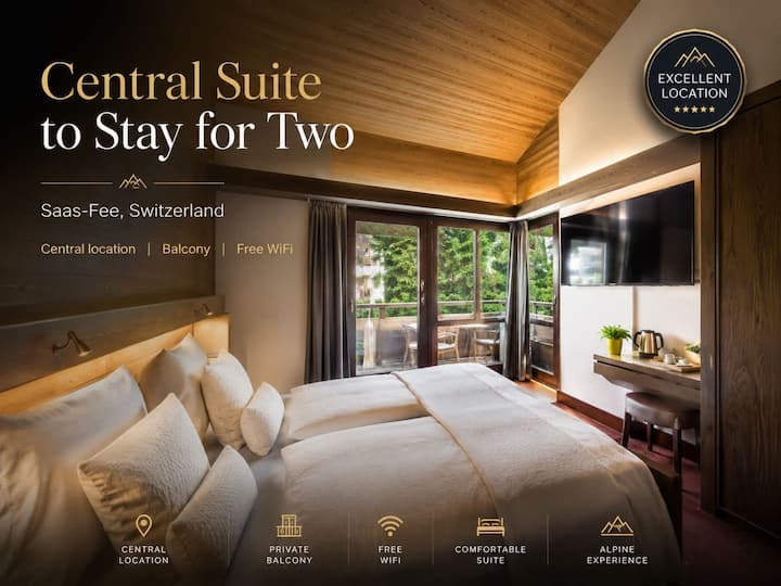 Chambre Double Centrale à Saas-fee | Enregistremen - Saas-Fee