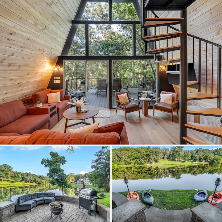 Serene & Cozy Cabin + Lake! Near Purina & Sixflags - Robertsville State Park, Robertsville