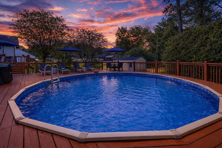 Private Pool & Fire Pit | 4br Near Carowinds & Clt - Camp Snoopy, Fort Mill