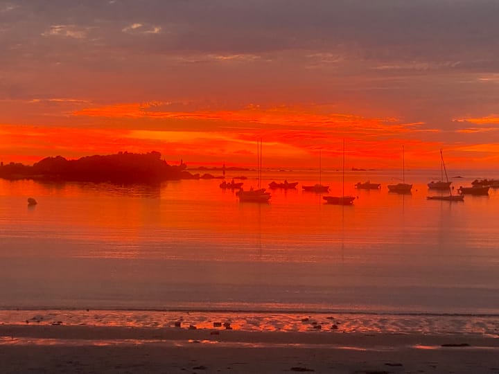 Portsall. Entre Port Et Plage. Studio Rez Jardin. - Ploudalmézeau