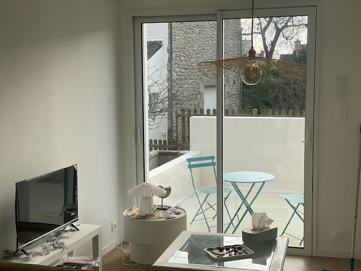 Portsall. Entre Port Et Plage. Studio Rez Jardin - Ploudalmézeau