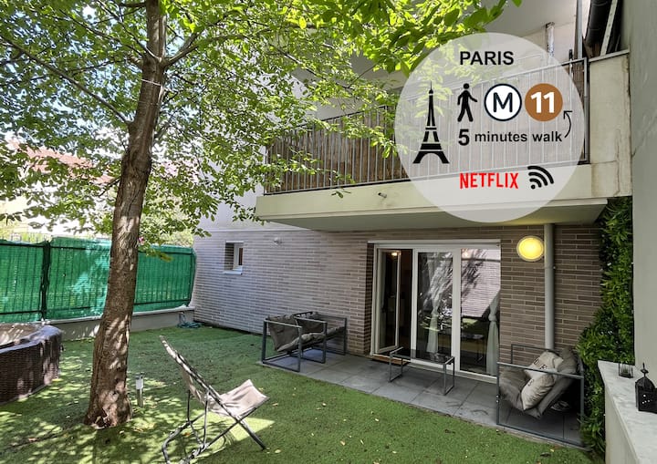Paris - Cosy Luxe 30m² Avec Jardin - Proche Métro - Romainville