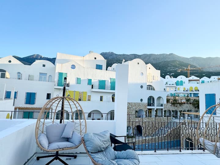 The Penthouse Santorini Residence Drymades Dhermi - Dhërmi